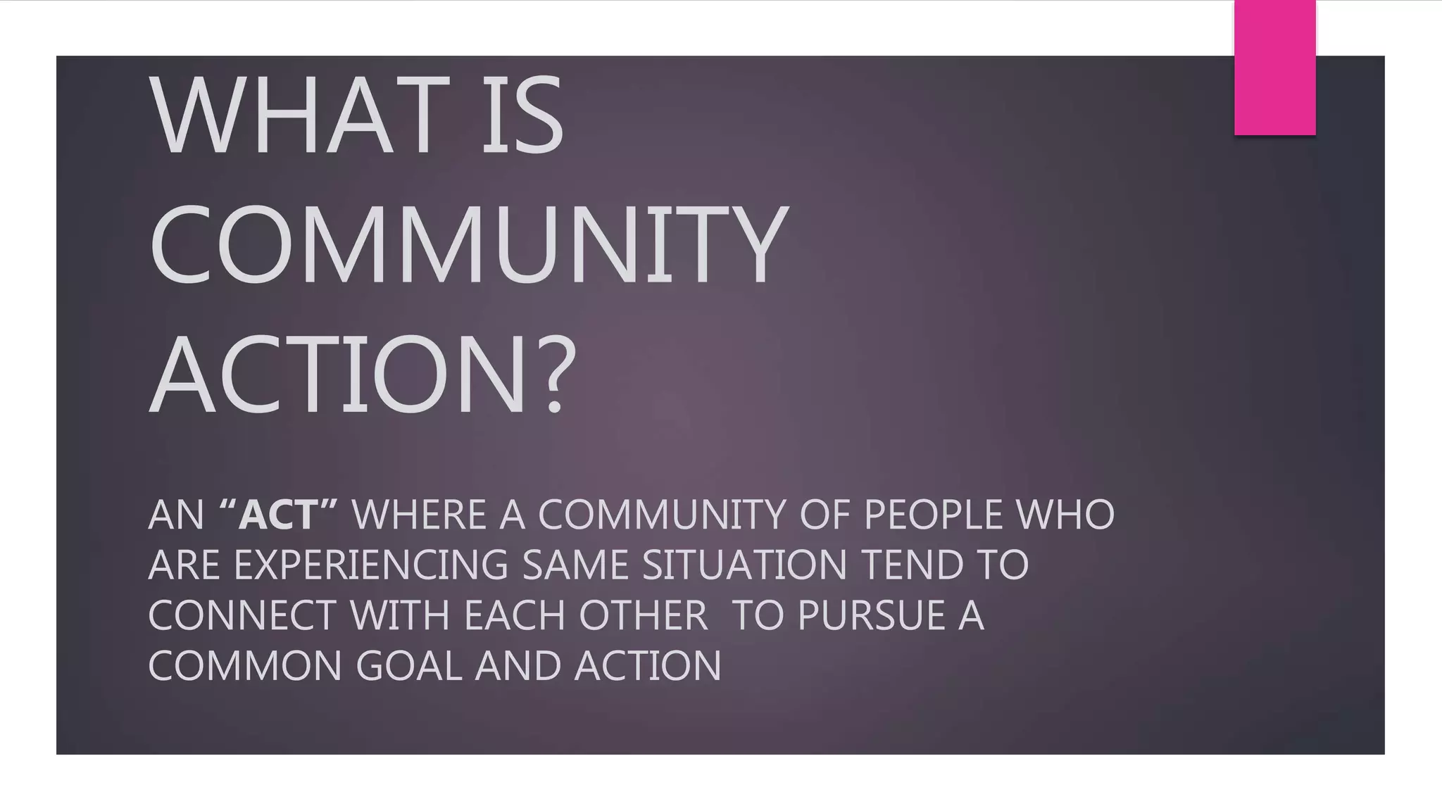 Community action | PPTX