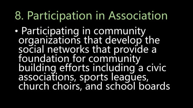 Community Action Modalities and Citizenship - week 6.pptx | Politics