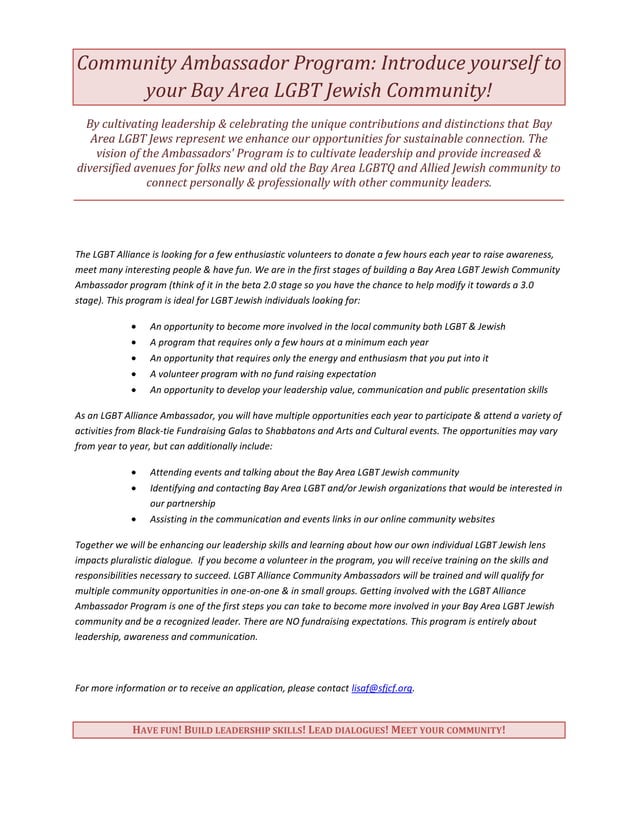 Community ambassador program v1 | DOCX