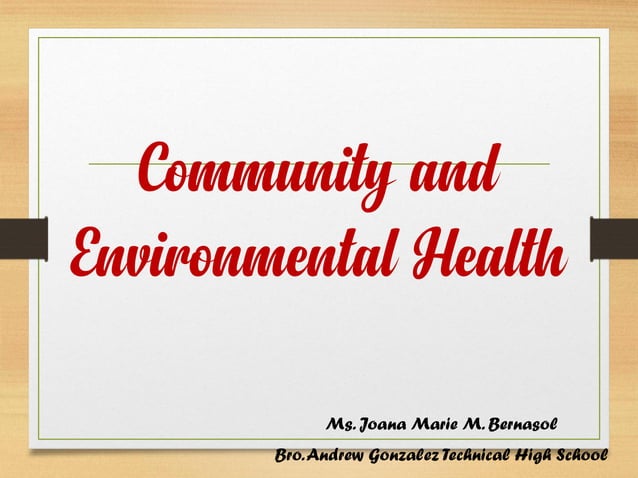 Community and environmental health | PDF | Indoor Environmental Quality ...