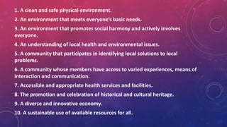 Community and environmental health | PPTX