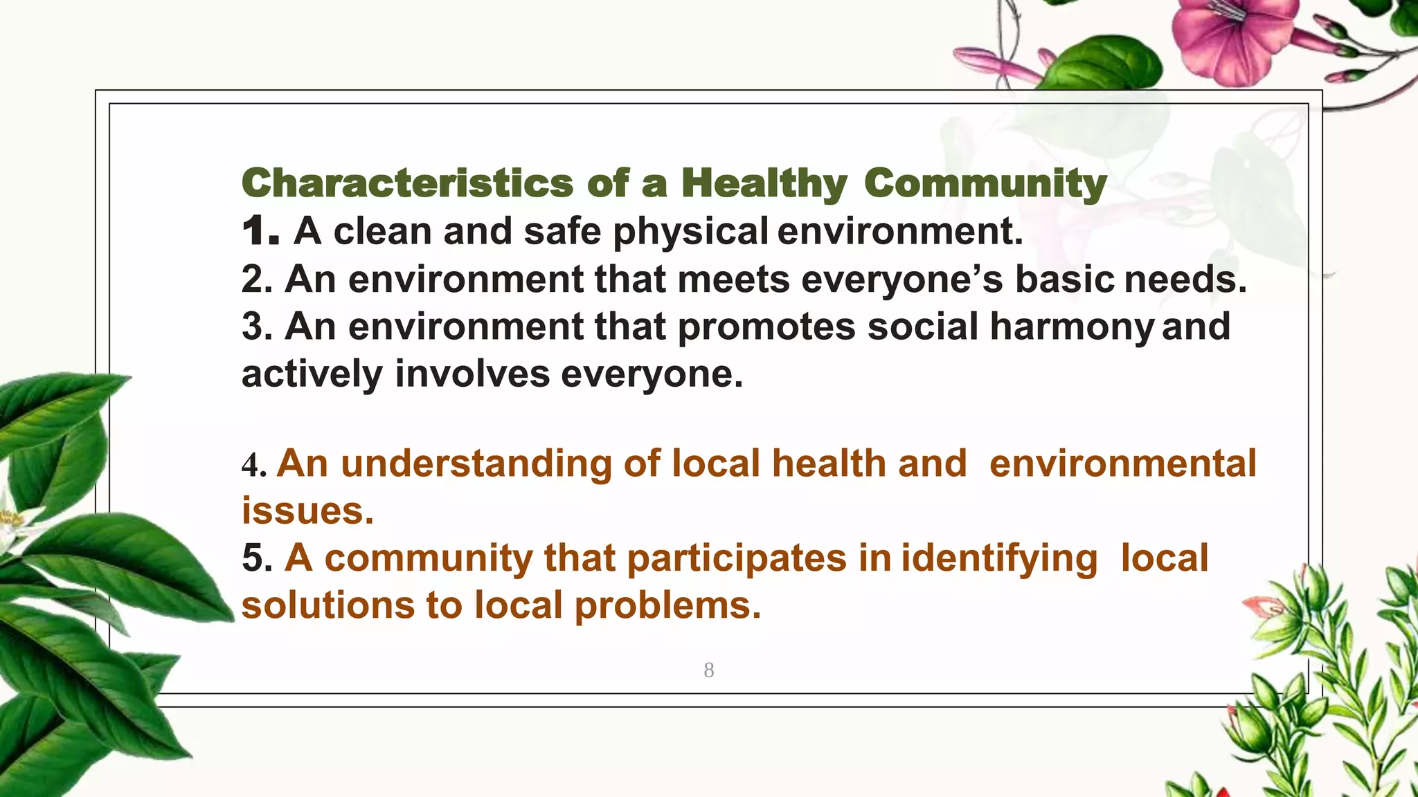 Community and environmental health | PPTX