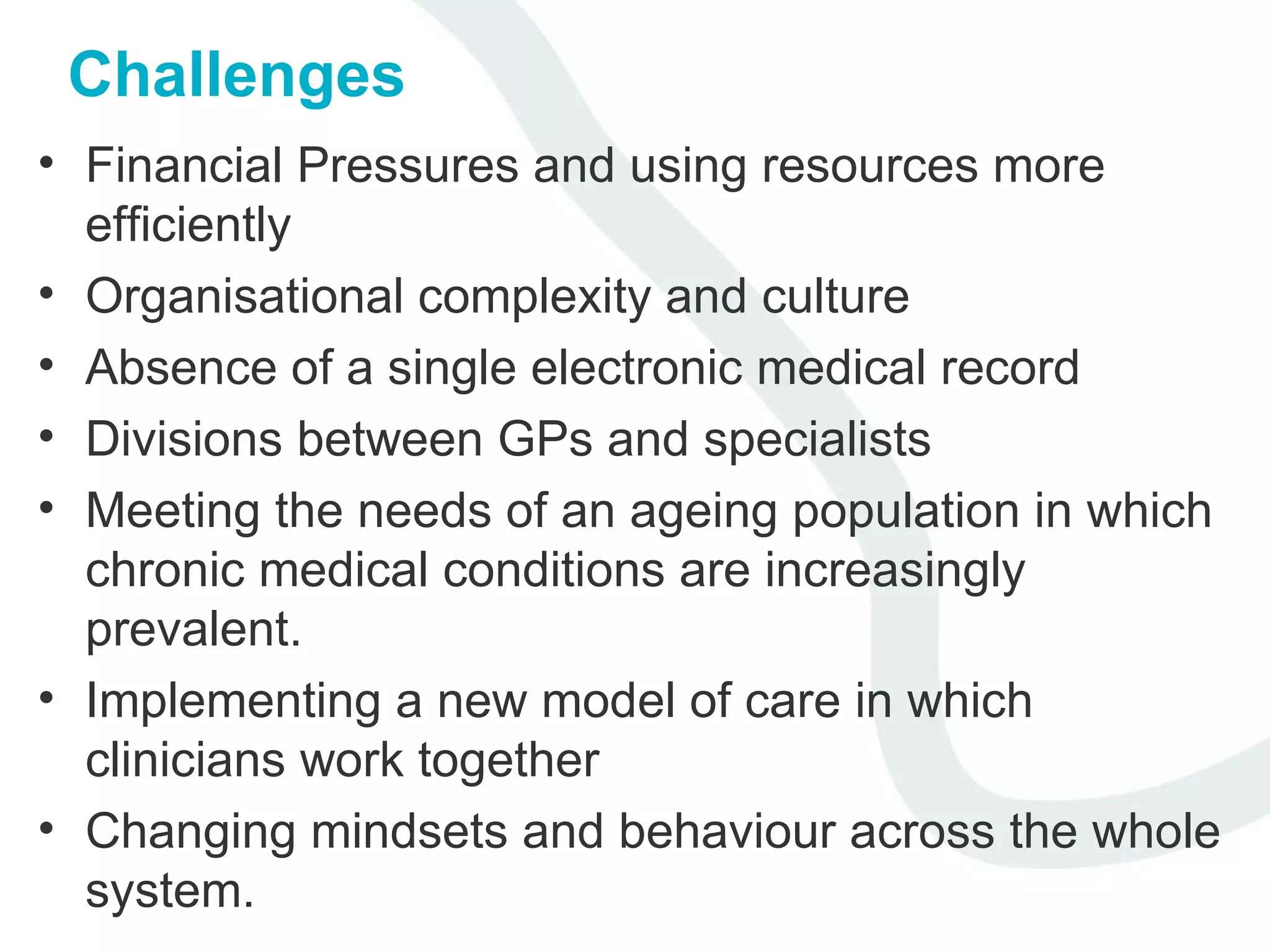 Role of Community Matrons in shifts in settings of care | PPT