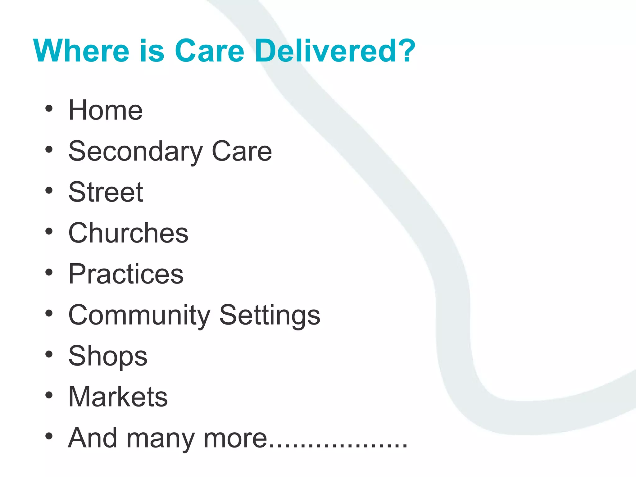 Role of Community Matrons in shifts in settings of care | PPT