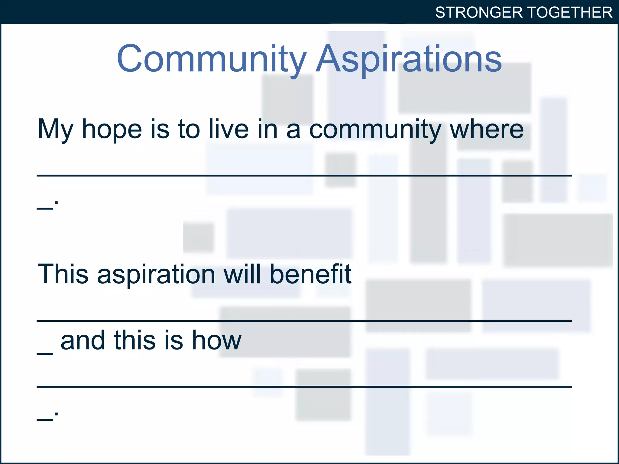 Community Aspirations - Library Strategic Planning | PPTX