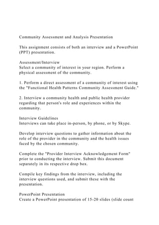 Community Assessment and Analysis PresentationThis assignmen.docx