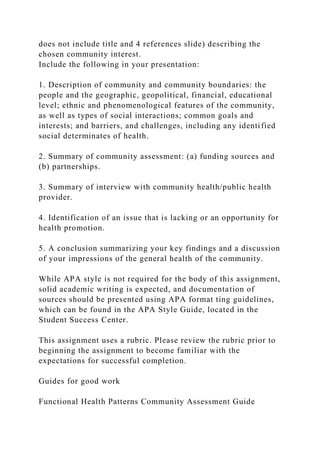 Community Assessment and Analysis PresentationThis assignmen.docx