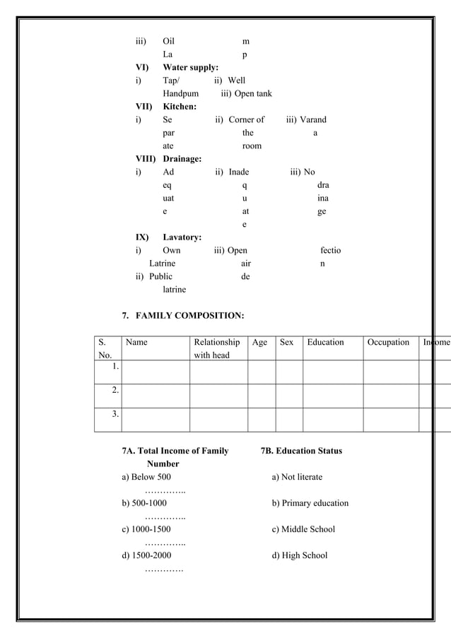 Community assessment format | DOC