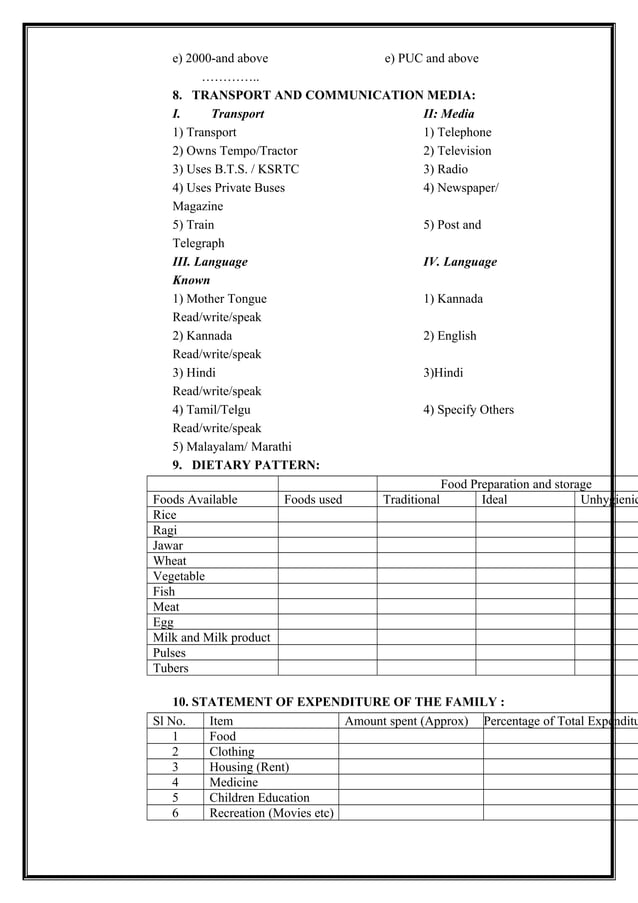Community assessment format | DOC