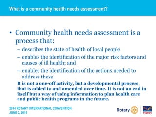 How to Conduct a Community Assessment for Health Projects | PPT