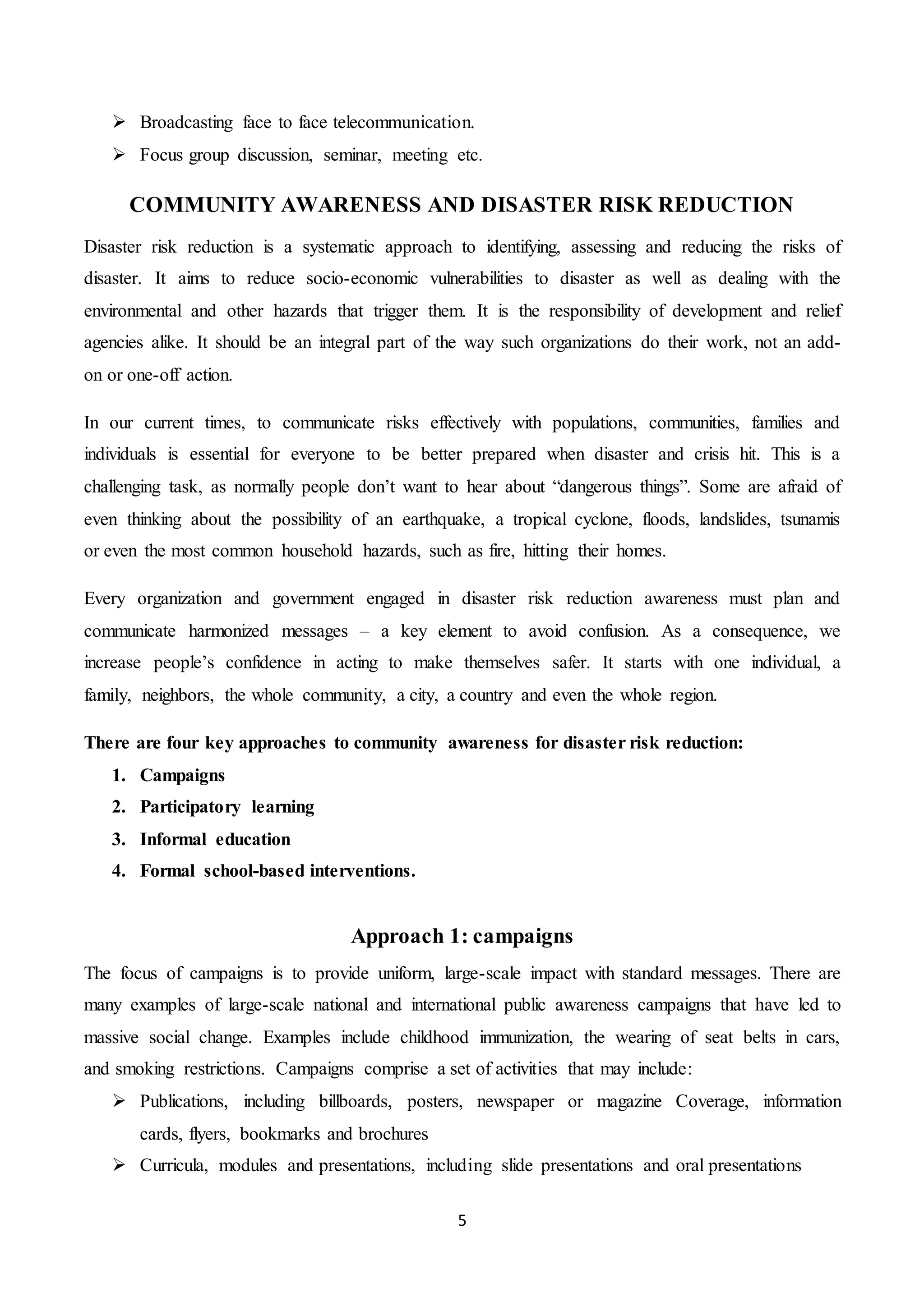 Community awareness | DOCX