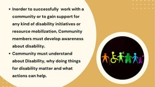 Unit IV: Community Awareness in the field of Disability | PDF