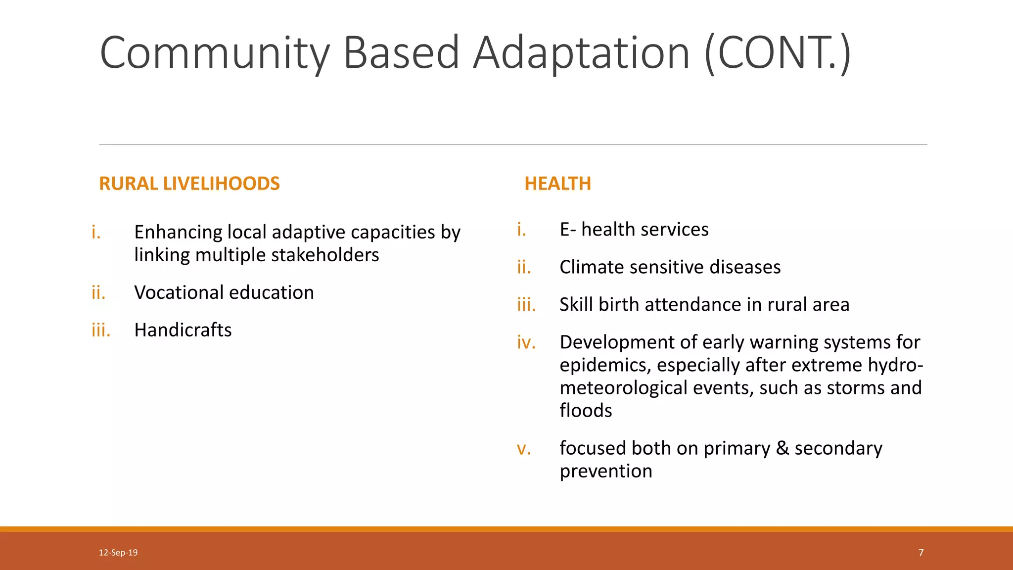 Community based adaptation to climate change | PDF