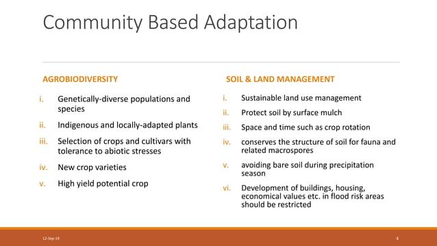 Community based adaptation to climate change | PPT
