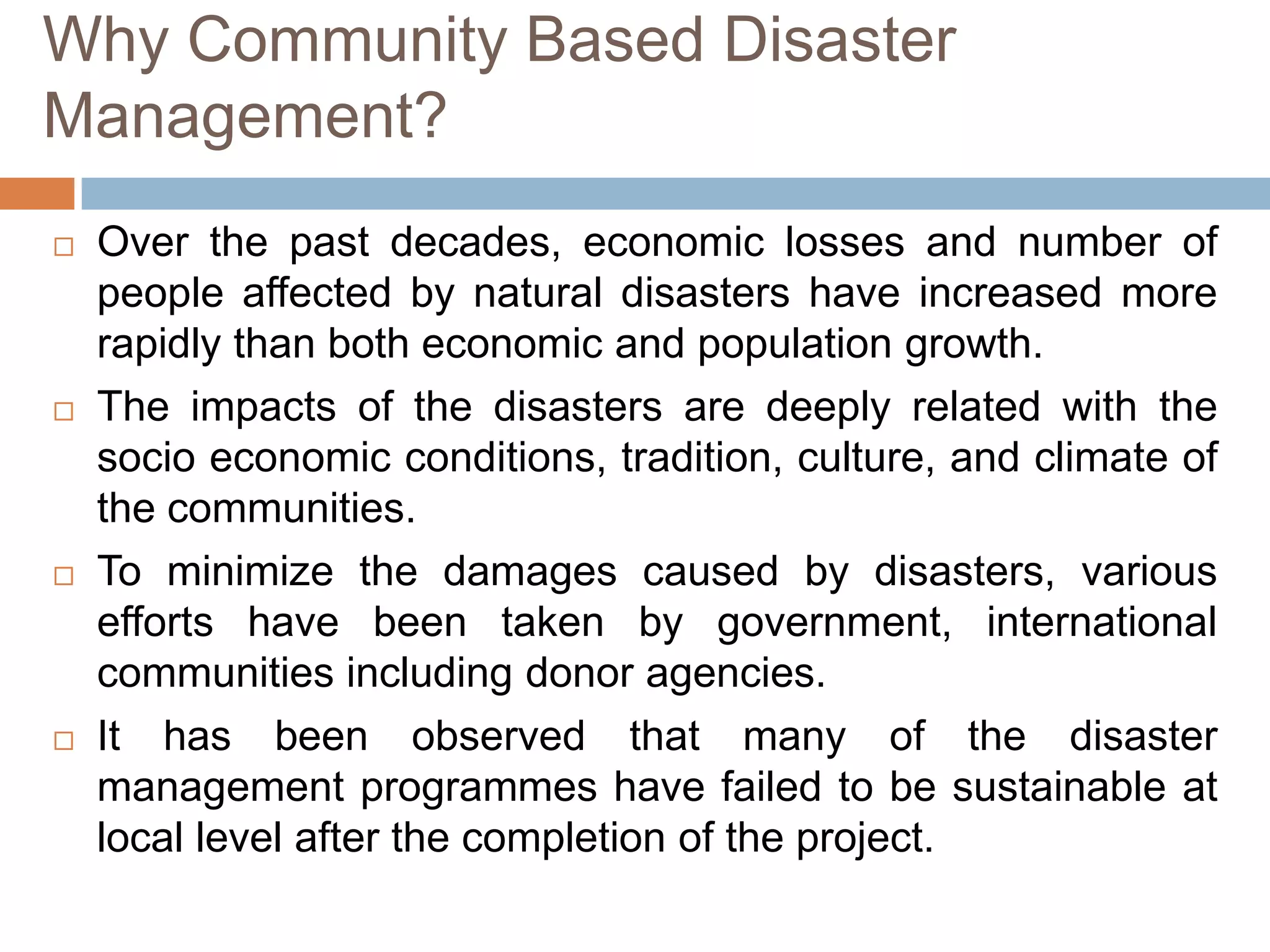 Community based disaster management | PPTX