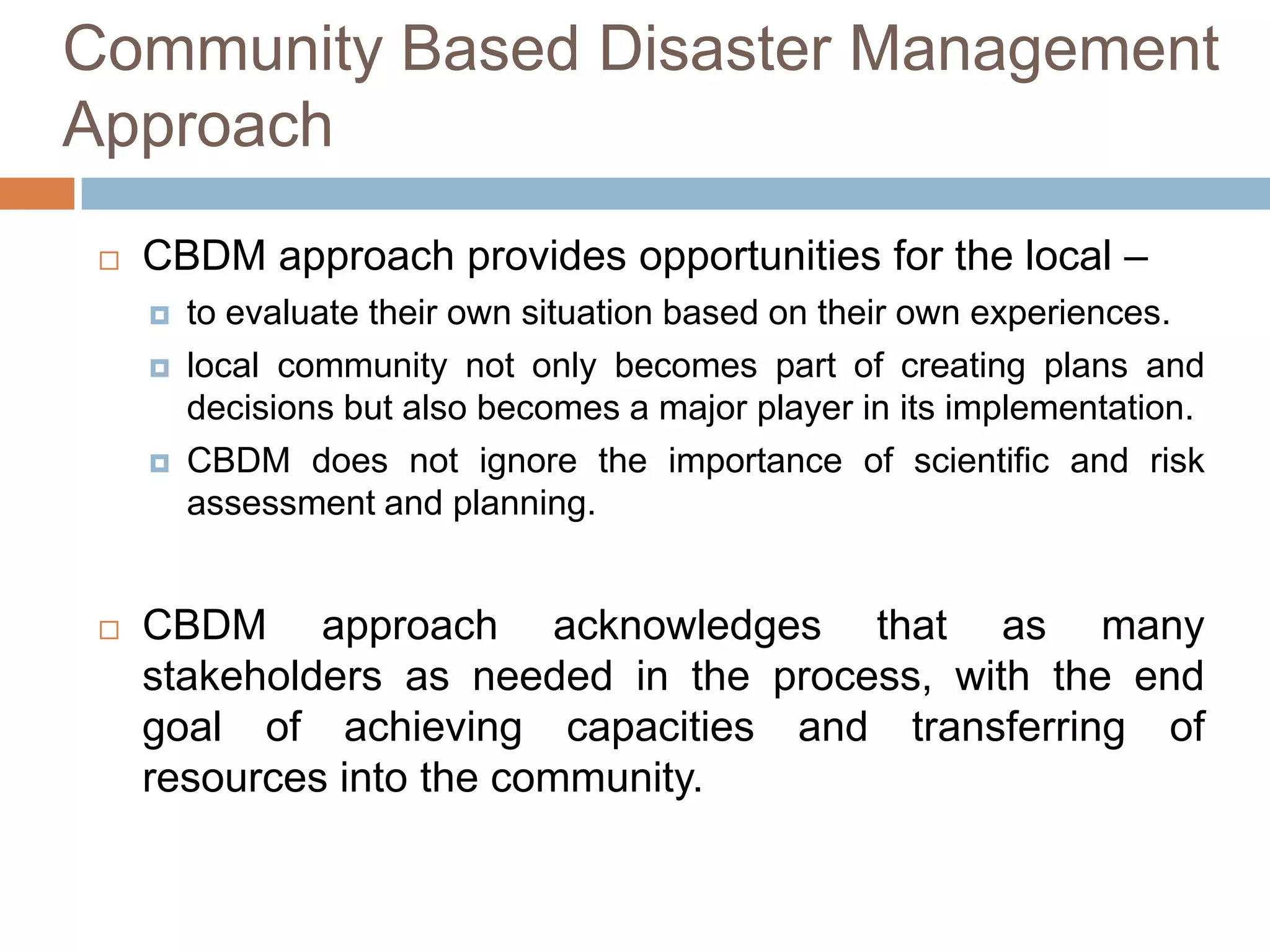 Community based disaster management | PPTX
