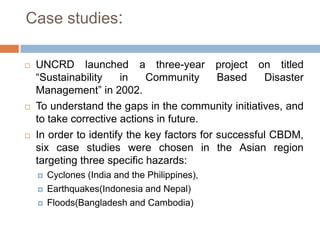 Community based disaster management | PPTX