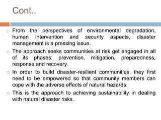 Community based disaster management | PPTX