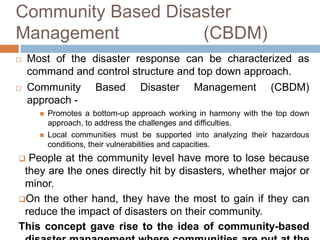 Community based disaster management | PPTX