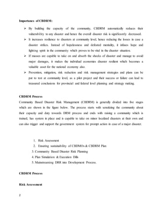 Community based disaster risk management | DOCX