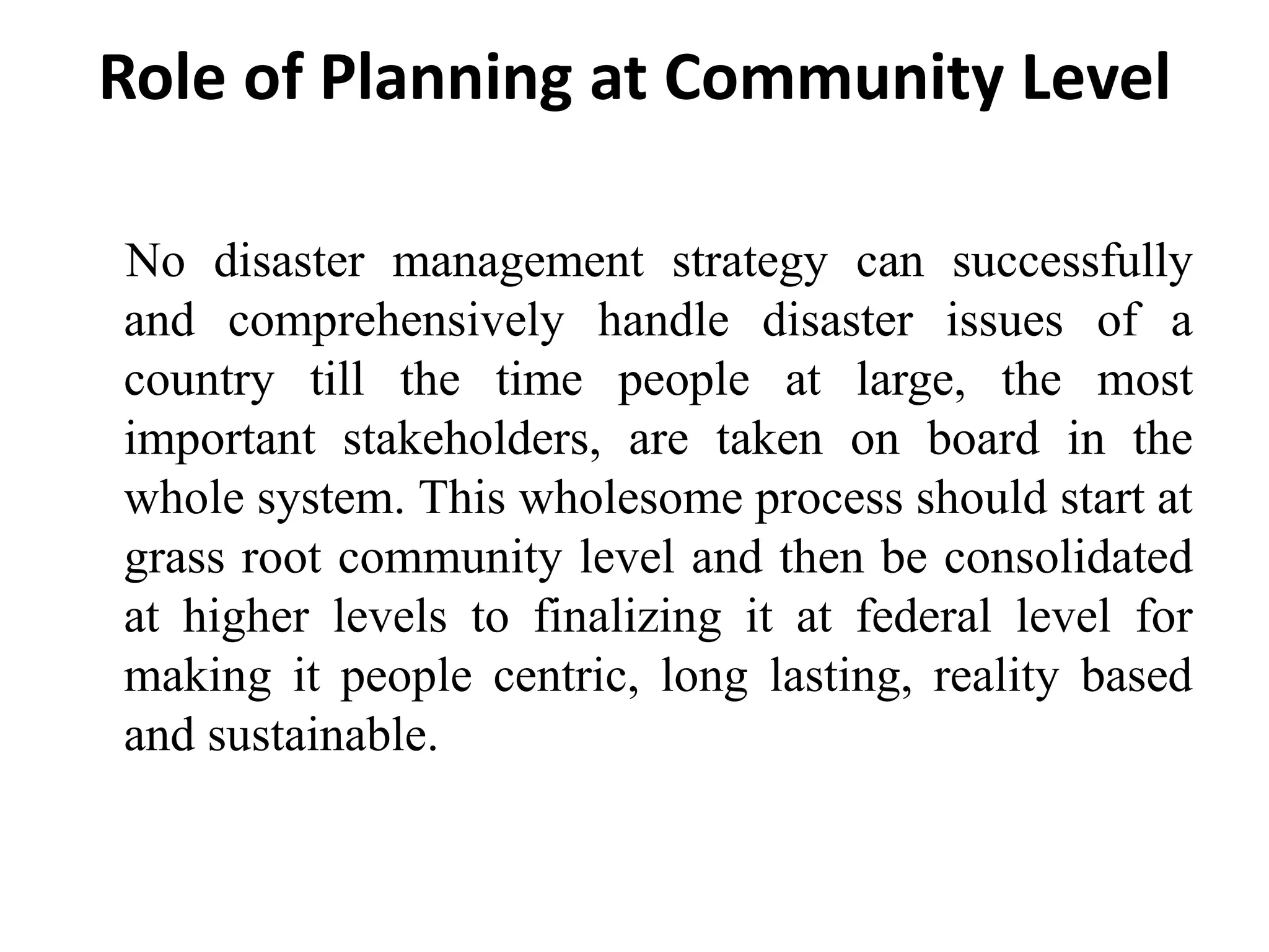 Community based disaster risk management approaches | PPTX