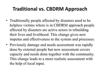 Community based disaster risk management approaches | PPTX