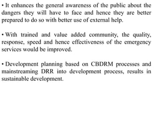 Community based disaster risk management approaches | PPTX