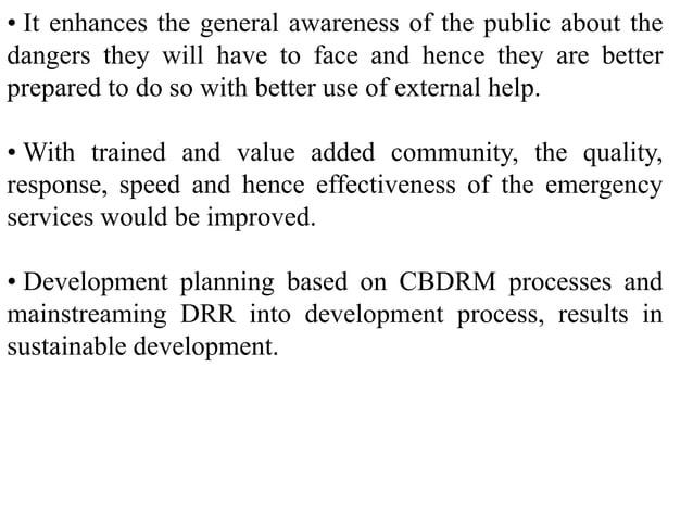 Community based disaster risk management approaches | PPTX