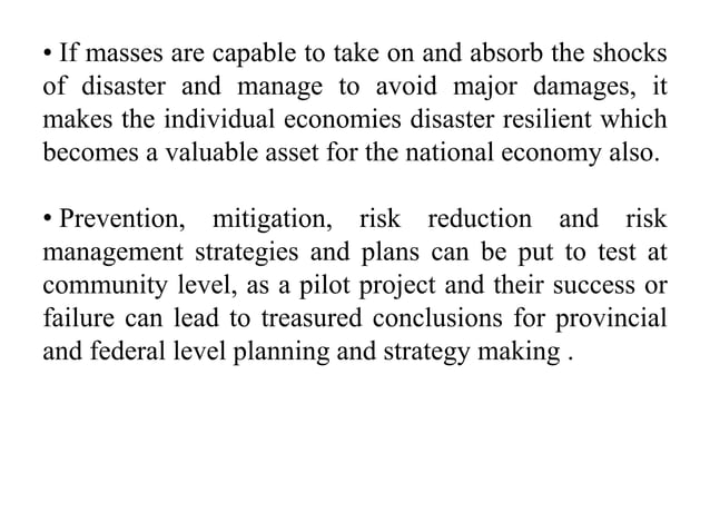 Community based disaster risk management approaches | PPTX