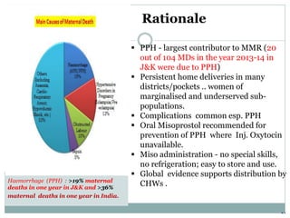 Community based distribution of misoprostol for preventing pph | PDF