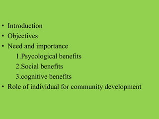 COMMUNITY BASED ENGAGEMENT / SKILL DEVELOPMENT ACTIVITY | PPTX | Education