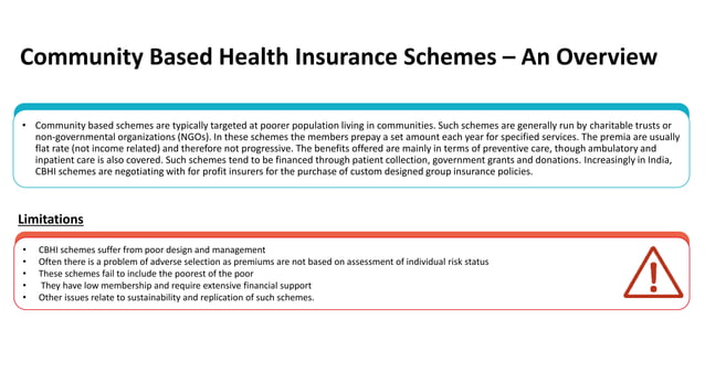 Community based health insurance in India | PPTX | Health Insurance ...