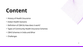 Community based Health Insurance in India | PPTX