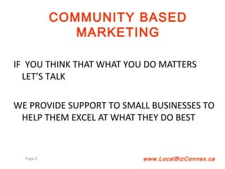 Community Based Marketing | PPT