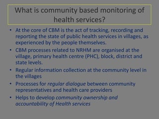Community based monitoring as an accountability tool and related trends ...