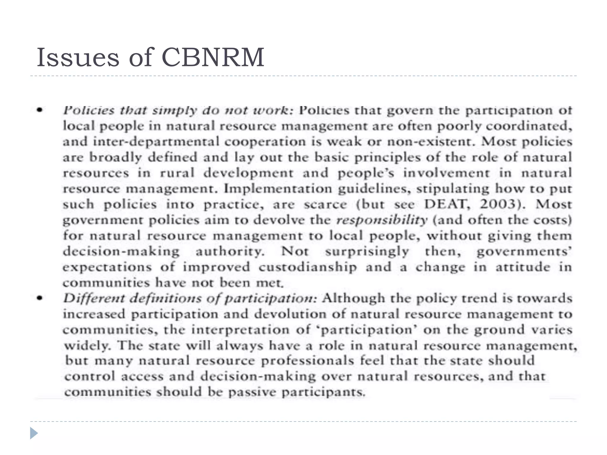 Community based natural resource management | PPTX