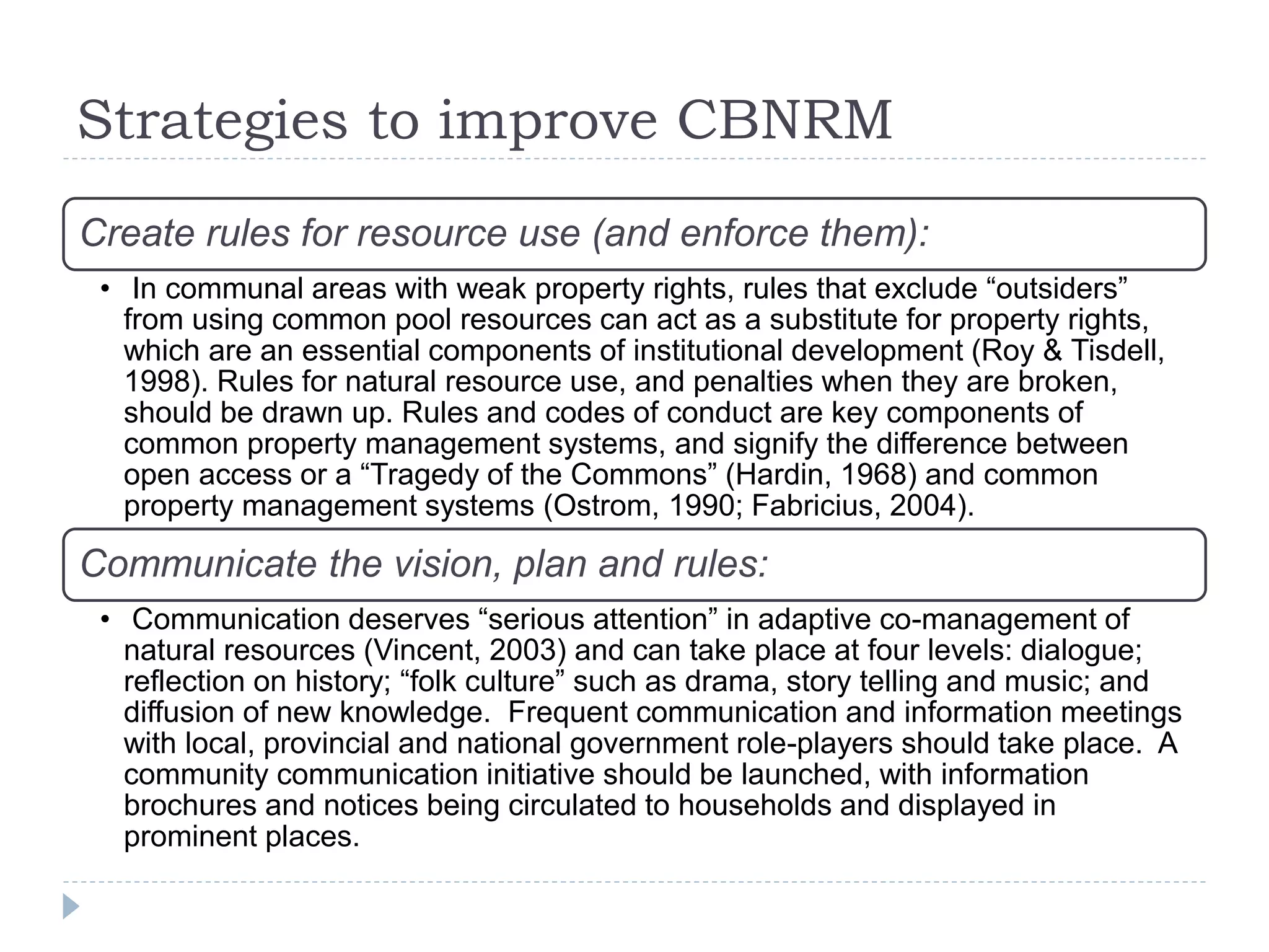 Community based natural resource management | PPTX