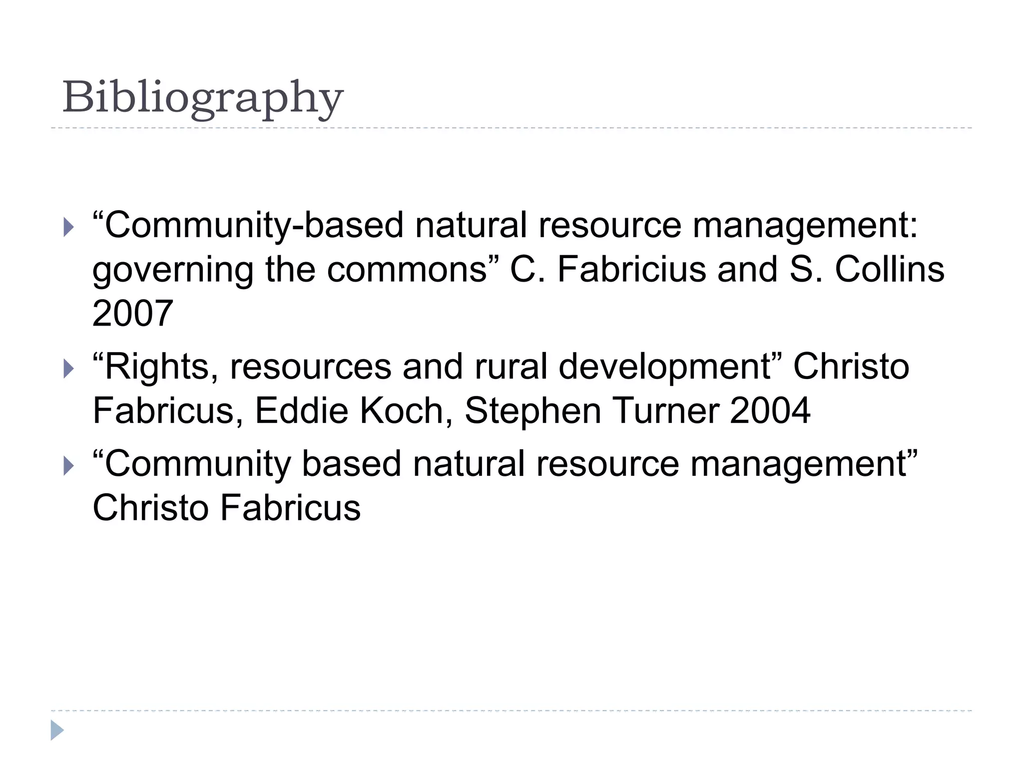 Community based natural resource management | PPTX