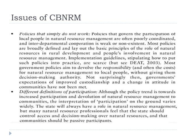Community based natural resource management | PPTX | Business ...