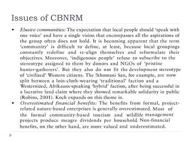 Community based natural resource management | PPTX | Business ...