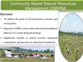 Community based natural resources management (cbnrm) By Mr Allah Dad ...