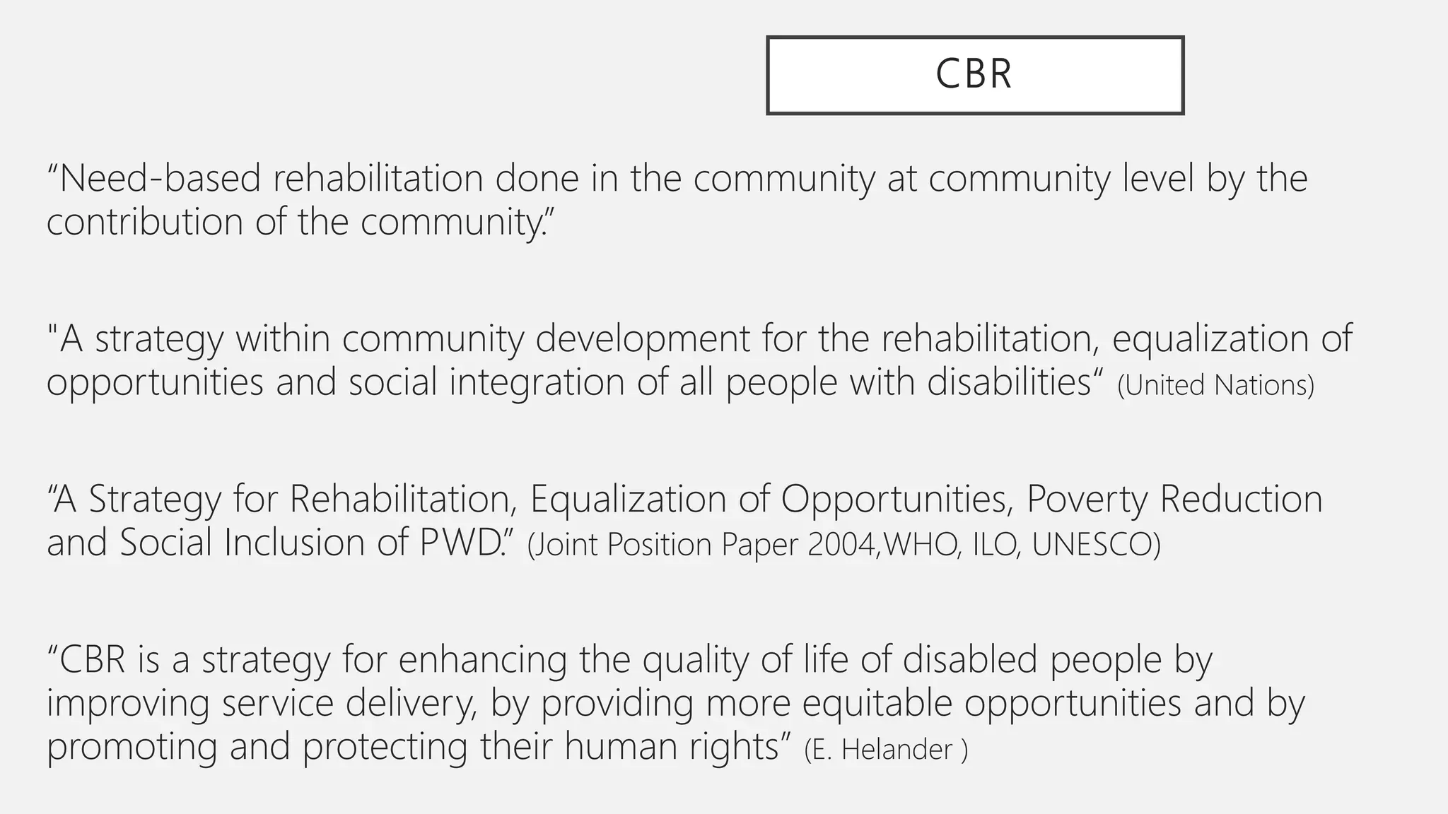 Community based Rehabilitation | PPT