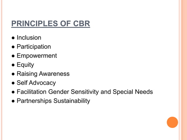 COMMUNITY BASED REHABILITATION.pptx | Physical Therapy | Wellness