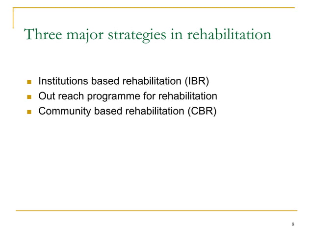Community Based Rehabilitation.ppt | Physical Therapy | Wellness