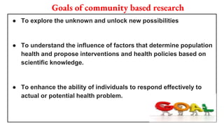 Community based research.pptx bsc nursing | PPTX