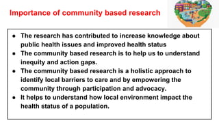 Community based research.pptx bsc nursing | PPT