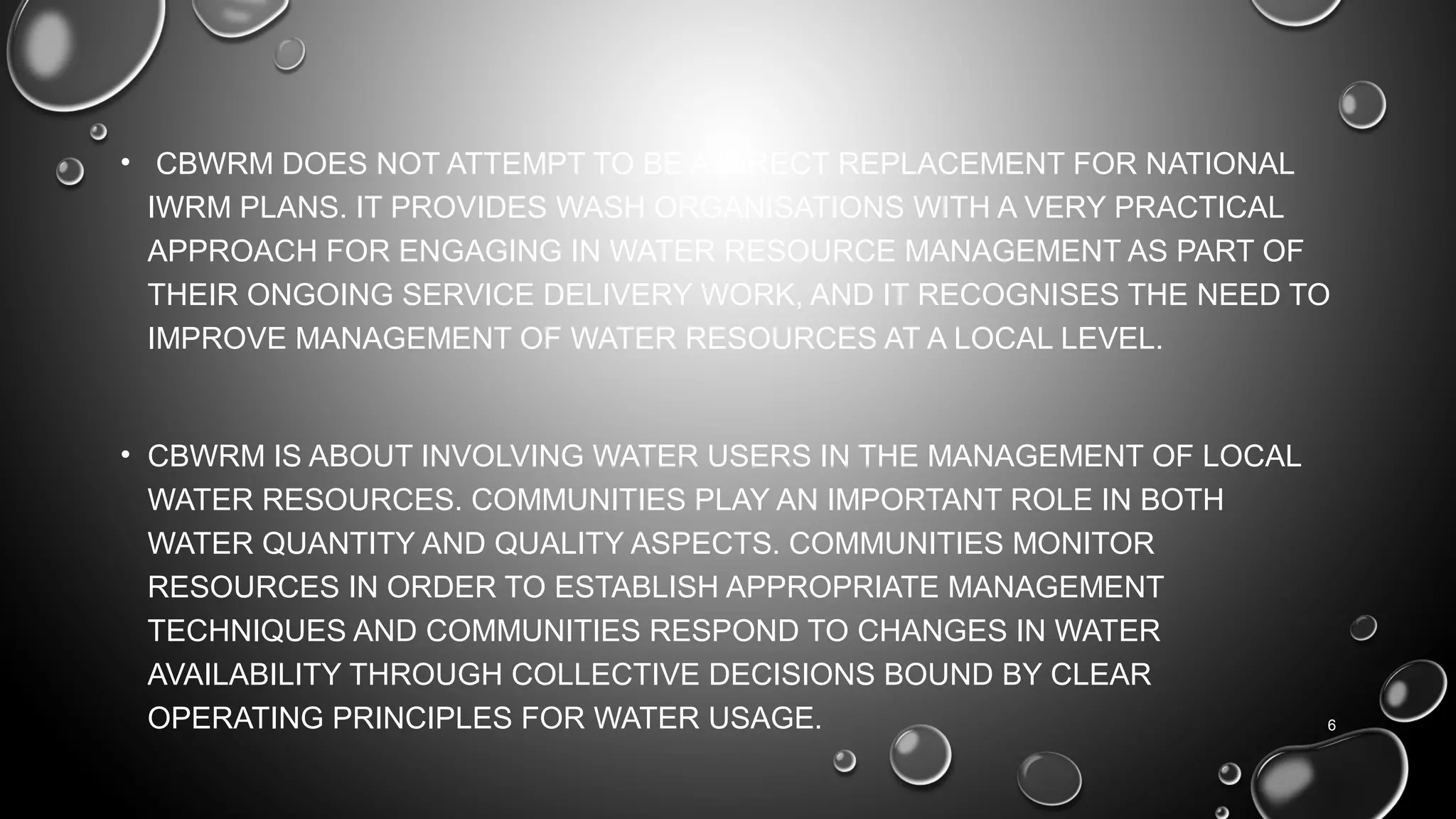 Community based water resource management | PPT