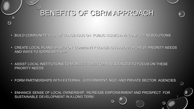 Community based water resource management | PPT | Water Services | Home ...