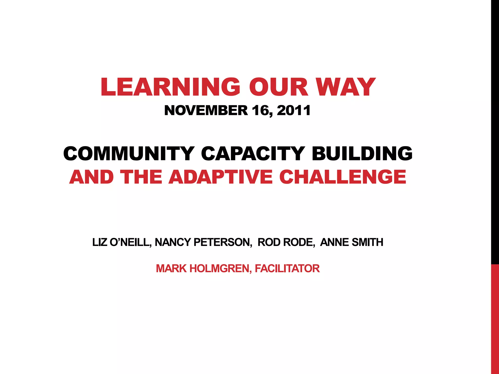 Community Capacity Building | PPTX