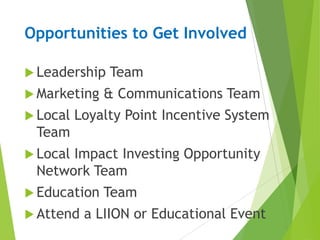 Introduction to Community Capital and Local Investing | PPTX | Business ...